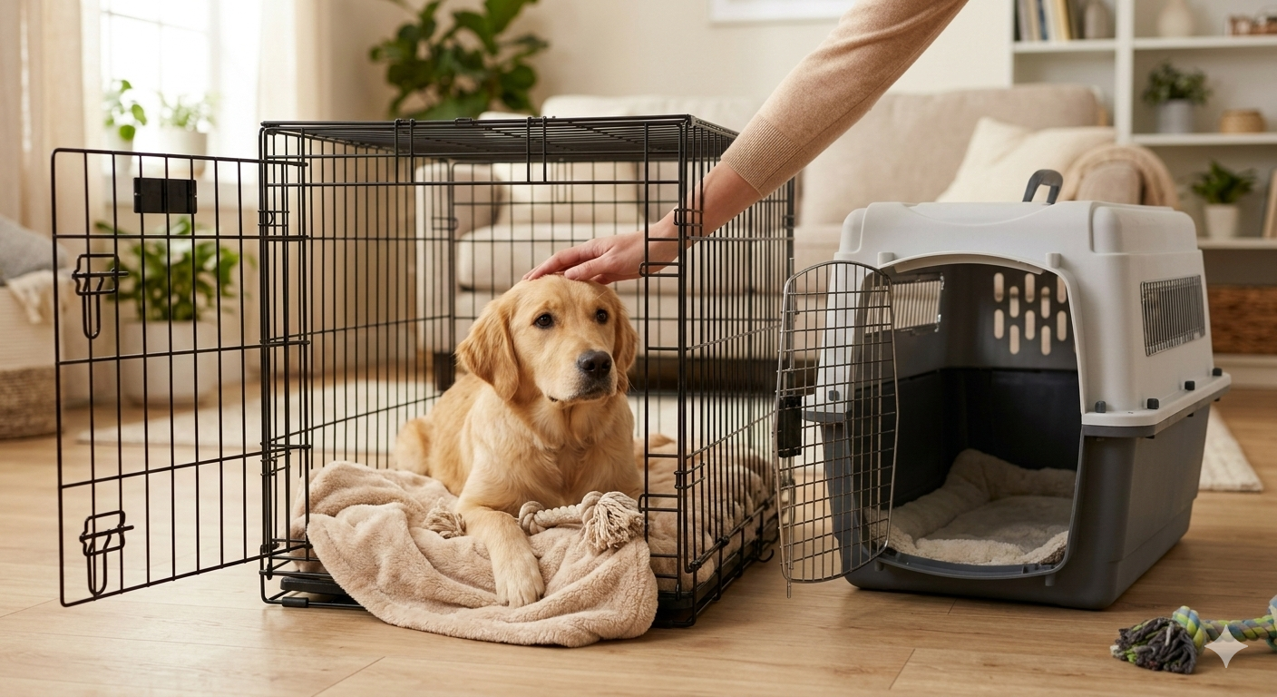 Dog Cages and Crates: Choosing the Right Safe Space for Your Dog’s Com